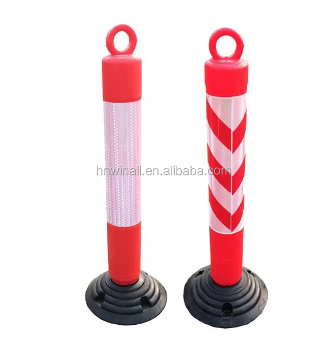 Pe Flexible Post Warning Plastic Temporary Bollards - Buy Temporary ...