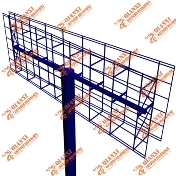 Easy Install Outdoor Unipole Rotating Advertising Billboard Structure ...