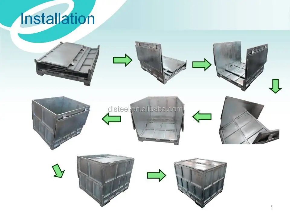 1000L Steel IBC Container - Foldable & Stackable Solution