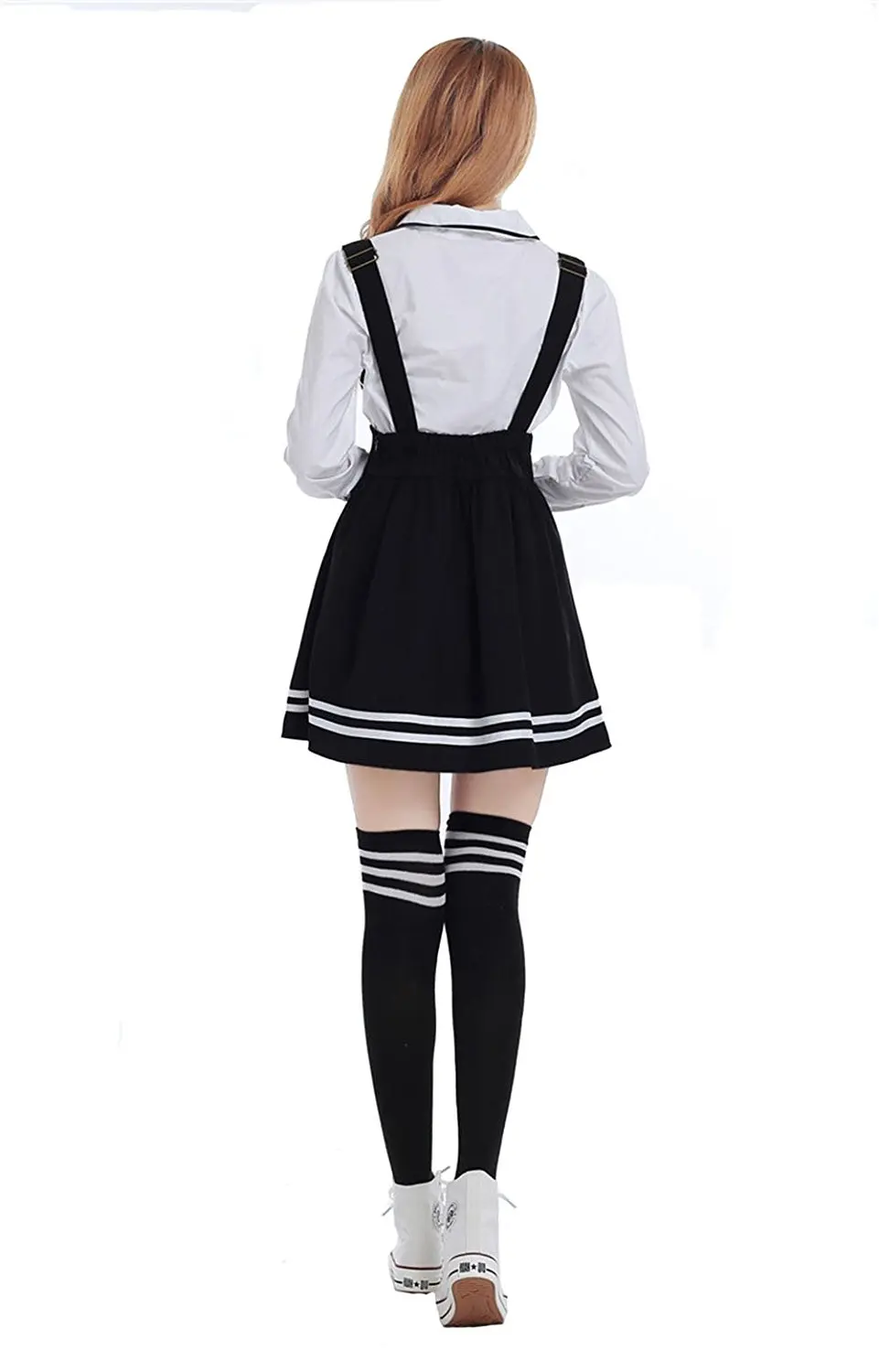 Beautiful High School Uniform For Girls In Suspenders Skirt Suit - Buy ...