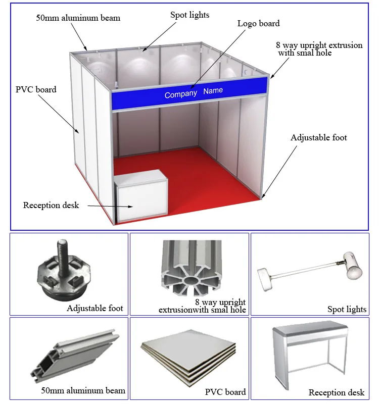 Economic Aluminum Exhibition Booth Partition Walls For Origanizers ...