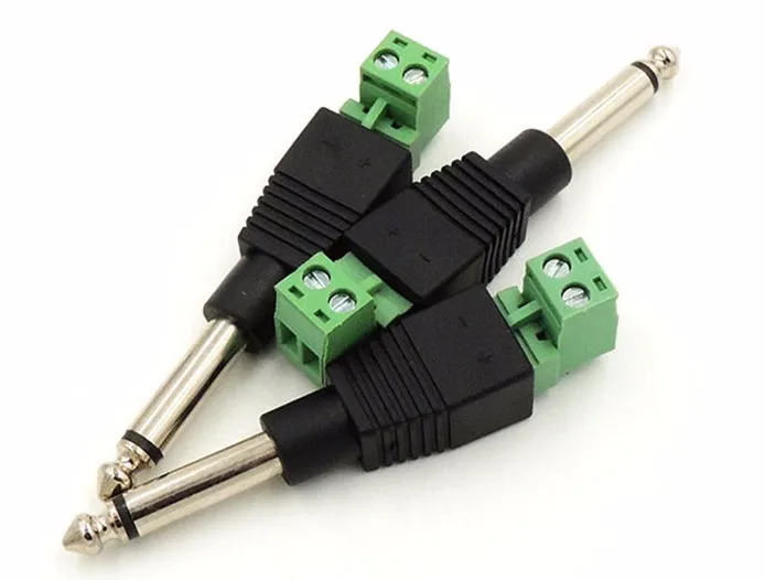 Euro Av Balun 6.35mm Mono Male Plug To Av Screw Terminal Audio Jack ...