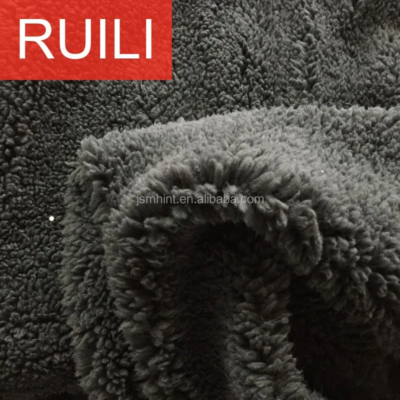 100% Polyester Black Short Pile Faux Sherpa Fleece Fabric - Buy Fleece ...
