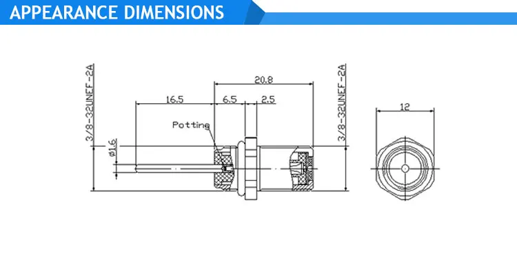 F Type Female Connector With Extended Pin - Buy F Type Connector,F ...