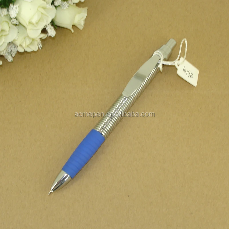 Classic Spring Bendable Ballpoint Pen With Soft Rubber Grip Ball Pen ...