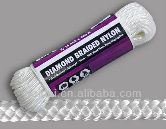 1/4 Inch 1/8 Inch 3/16 Inch Diamond Braided Nylon Rope - Buy Diamond ...