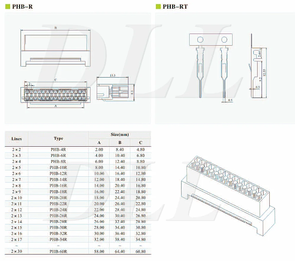 Yeonho 2.0MM Pitch YST200 Wire Crimp Terminal - Dual-core
