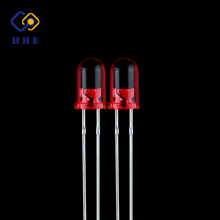 High Bright Through Hole T1-3/4 Radial Led Diffused Round 625nm 5mm Red ...