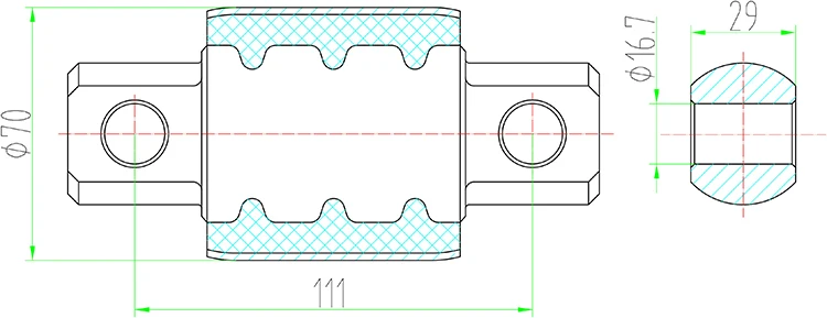 Hendrickson 44695 Polyurethane Torque Rod Bush for USA Heavy Trucks