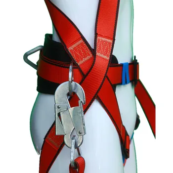 Full Body Harness Safety Belt With Hook Fall Protection Rope Lifeline ...