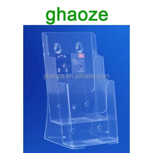 Wall Mount Document Houder Acryl Display Rekken A4 2 Tier Brochure ...