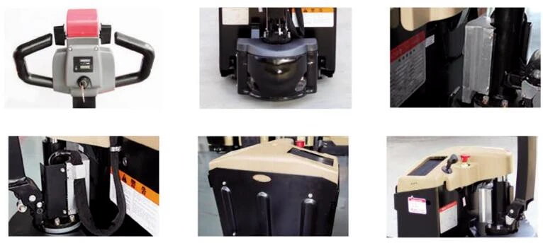 Goods Transpallet 1.5T Load Full Electric Pallet Truck Portable Forable ...