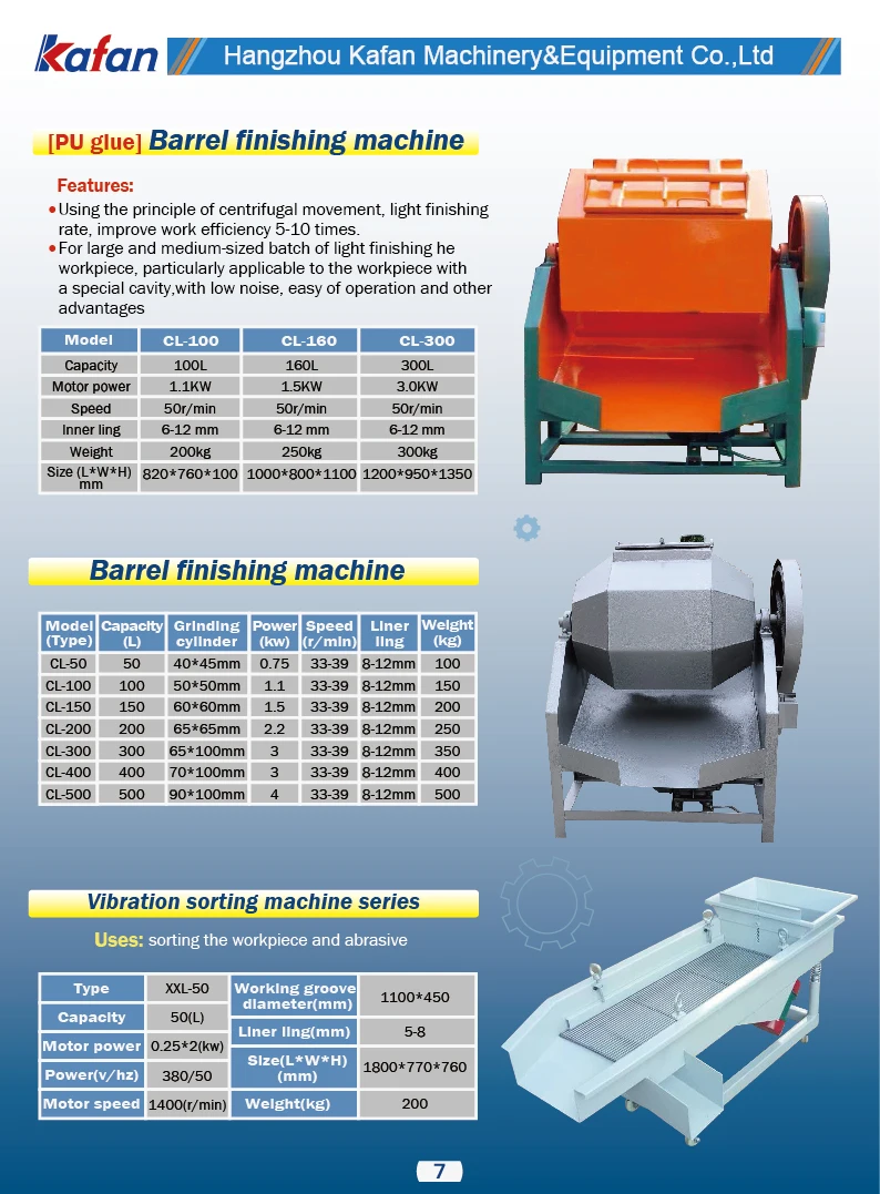 Model Rotary Barrel Vibratory Tumbler Finishing Machine