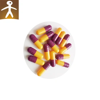 Size 0 500mg Maroon And Yellow Color Empty Hard Gelatin Capsule Shells ...