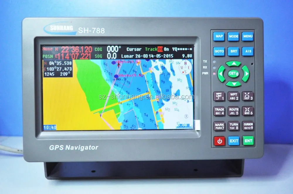 Marine Gps Chart Plotter Navigators 7inch Sh-788 With Detail Sea Chart ...