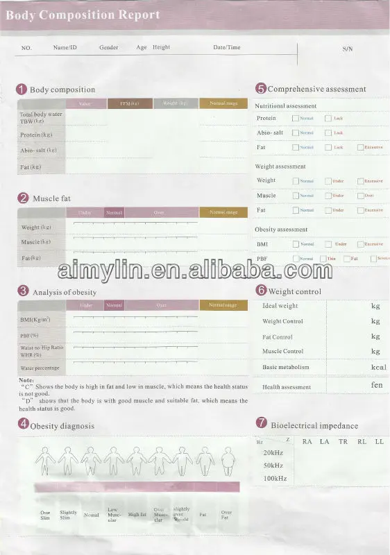 Bioelectrical Impedance Bia Skin Analyzer Outfit - Buy Bia Impedancia ...