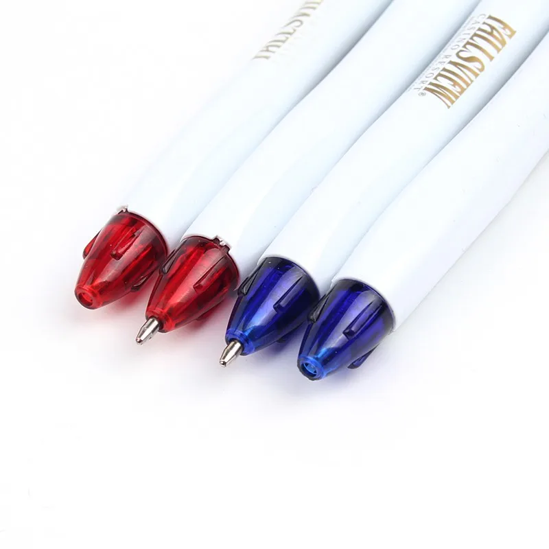 Xh White Promotional Double Ended Ball Pen Dual Sides Plastic Pen - Buy ...