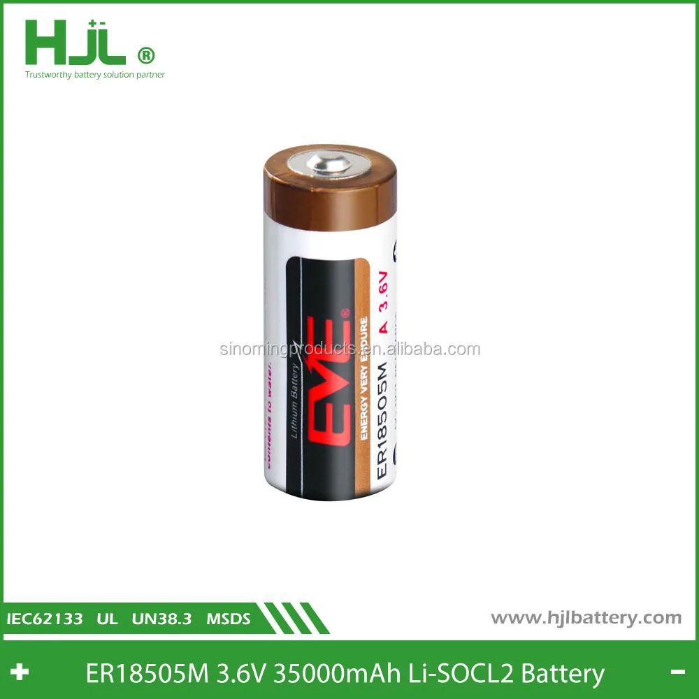 Lithium Primary Battery Eve Er18505m 3.6v Lisocl2 Battery - Buy ...