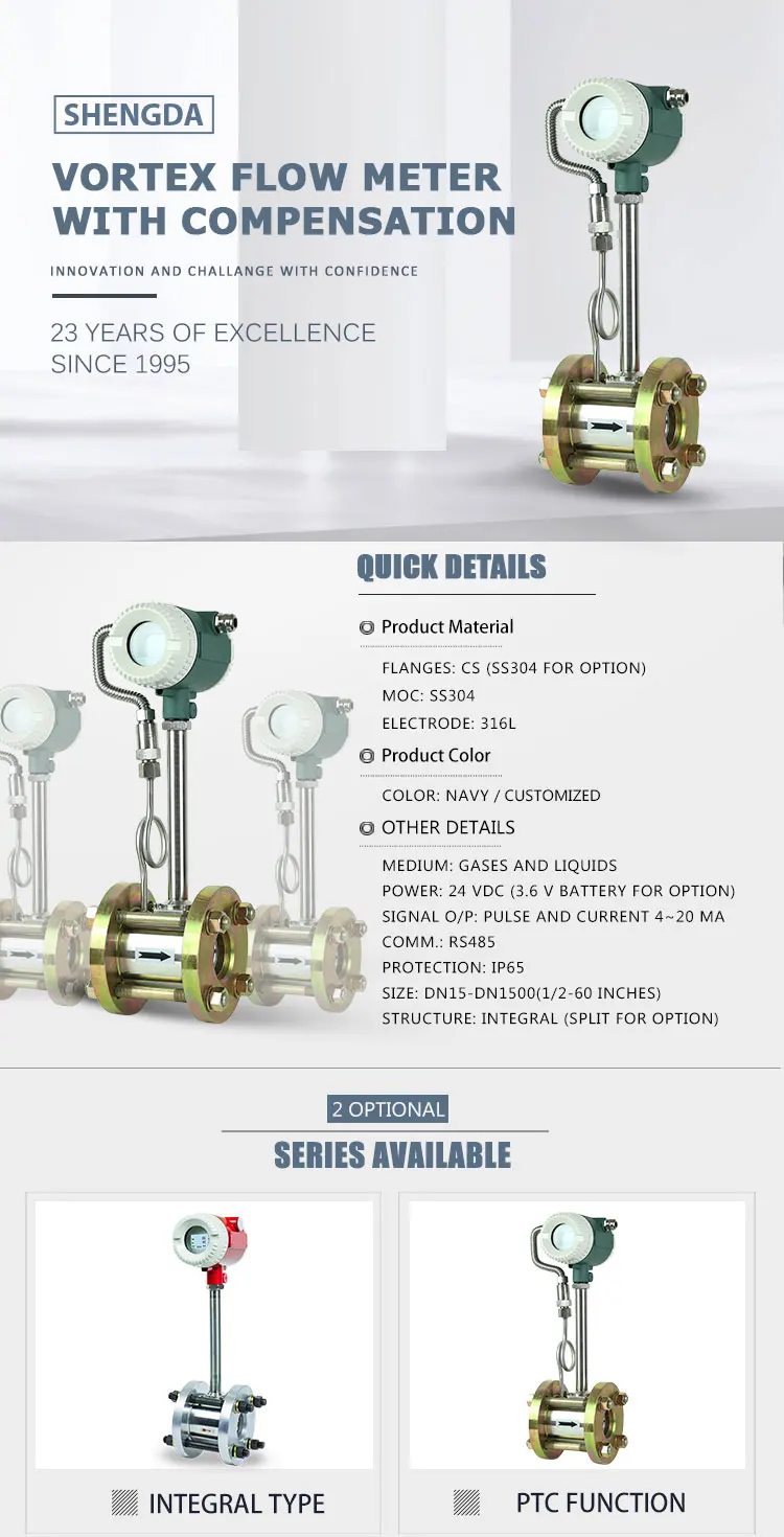 6 Inch Hot Water Steam Flow Meter Hydraul Flowmeter With Pulse For Pure ...