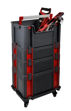 Vertak Professional Stackable Empty Plastic Tool Case Trolley With ...