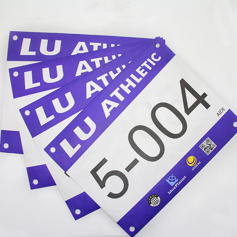 Printable Tyvek Paper Marathon Running Competition Athlete Bib Numbers ...