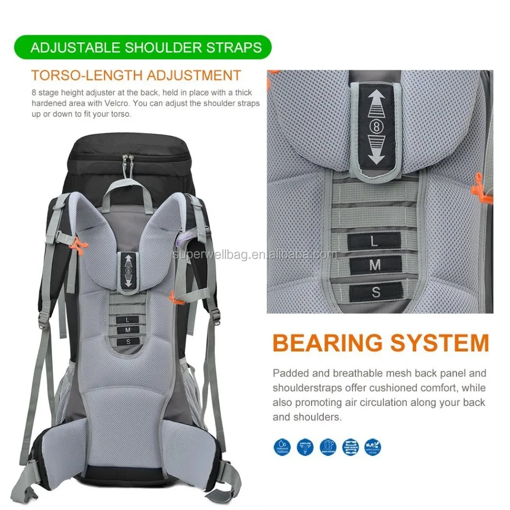 Large Capacity 50 - 70l Travel Backpack Bag Outdoor Camping Bag - Buy ...