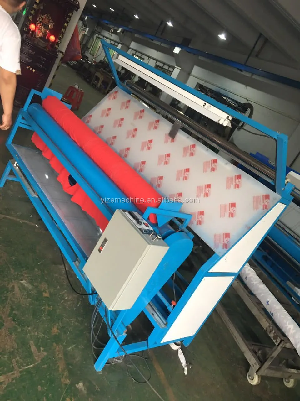 Automatic Yard Counter Textile Fabric Roller Winding Machine