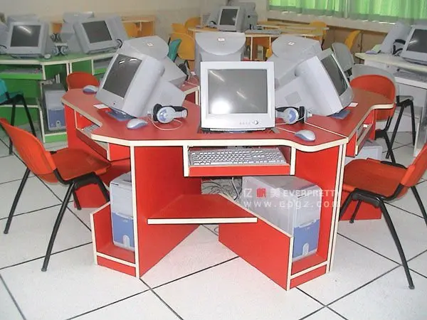School Computer Lab 6 Seater Student Study Table Design - Buy Student ...