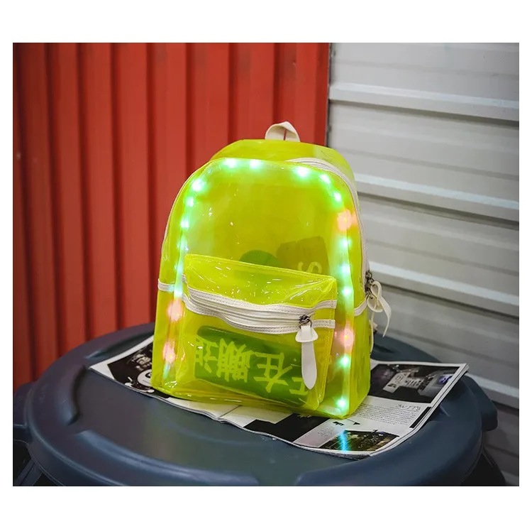 2019 Fashion Flash Female Bag Waterproof Color Light Bag Transparent ...