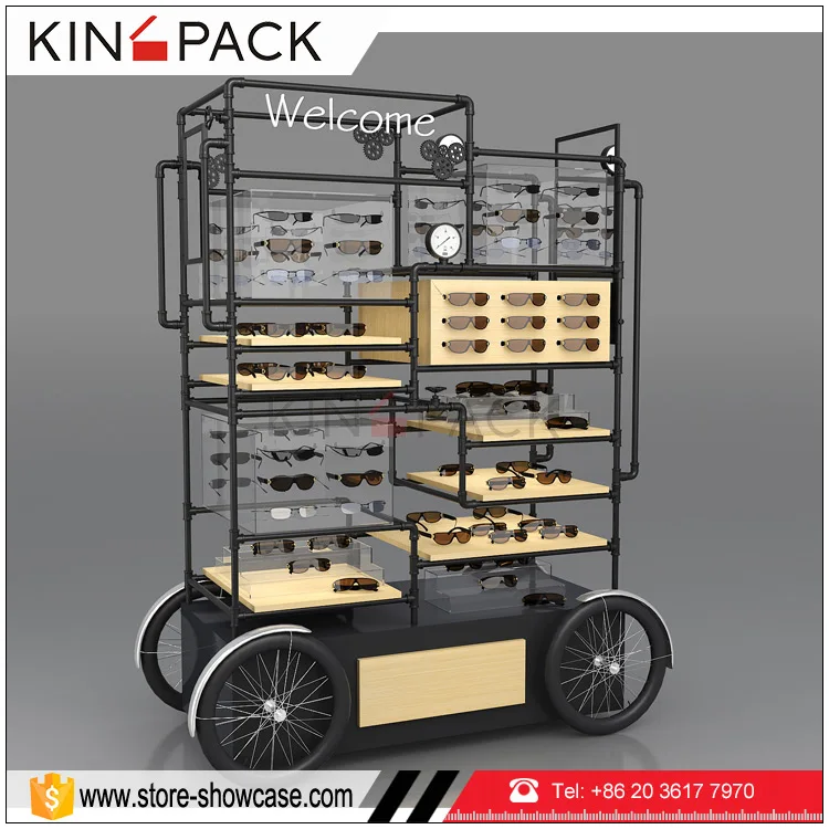 Fashionable Eyeglasses Display Cart For Optical Glass Store Fixture By ...