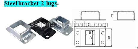 Square Steel Tube Brackets for Fence Post Pole Mounting