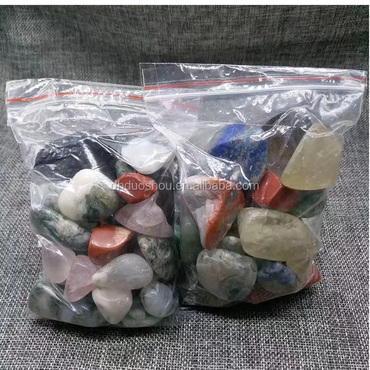 Wholesale 20-30mm Natural Gemstones Tumbled Stone Mixed Color Crystal ...