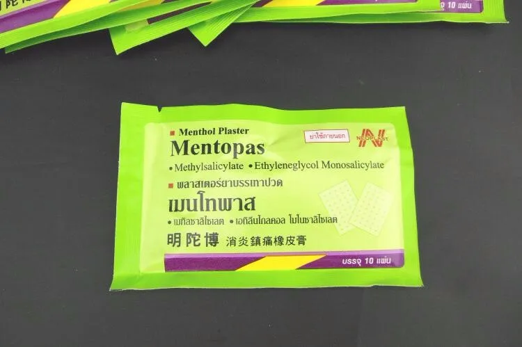 Thailand Mentopas Inflammatory Pain Relief Plaster For Neck / Muscle ...