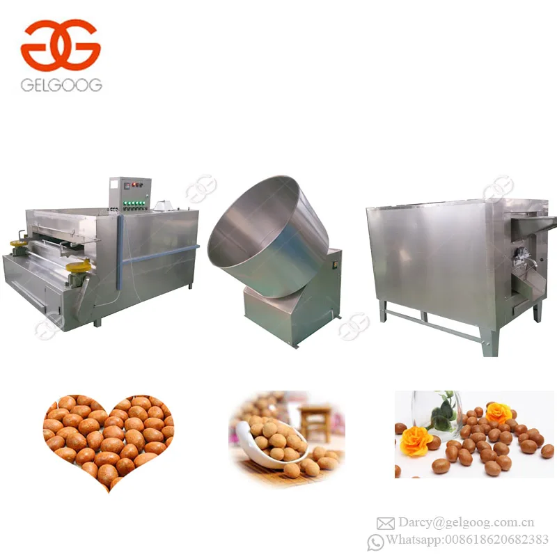 Peanut Roasting and Coating Production Line Particle Swing Roasting ...