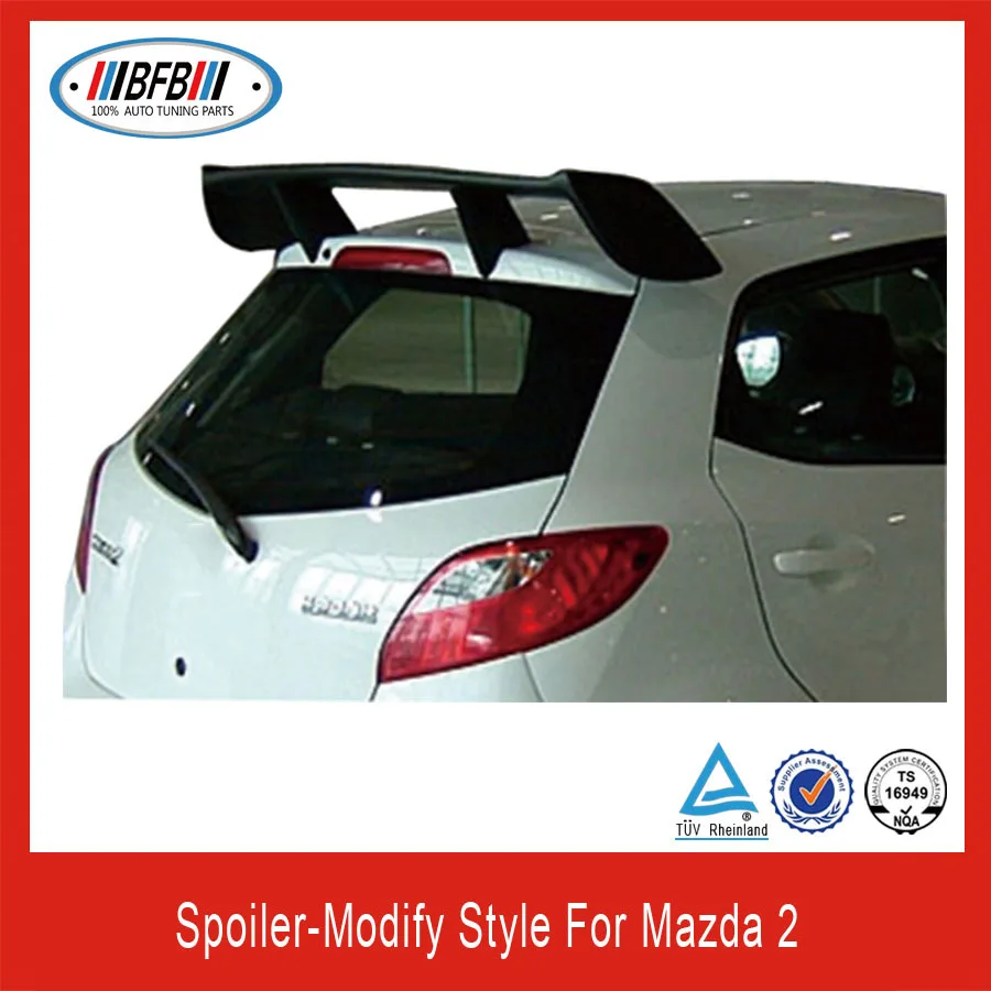 2007-2013 Rear Abs Plastic Spoiler Wing For Mazda 2 .modify Style ...