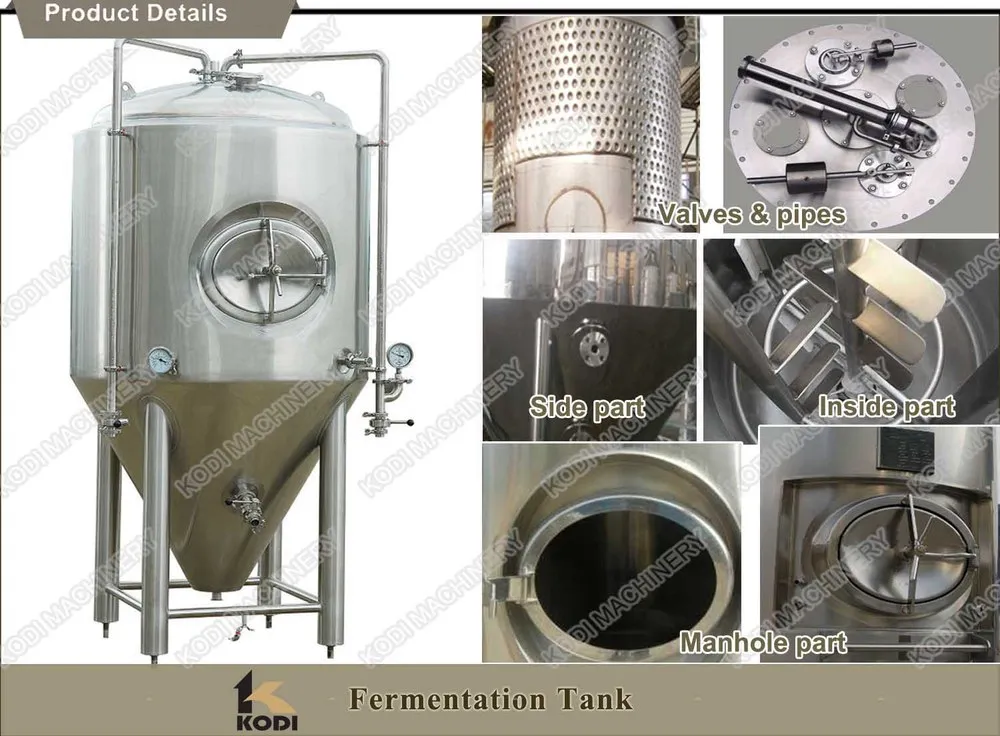 Stainless Steel Milk Fermentation Tank Conical Fermenter - Buy Milk ...