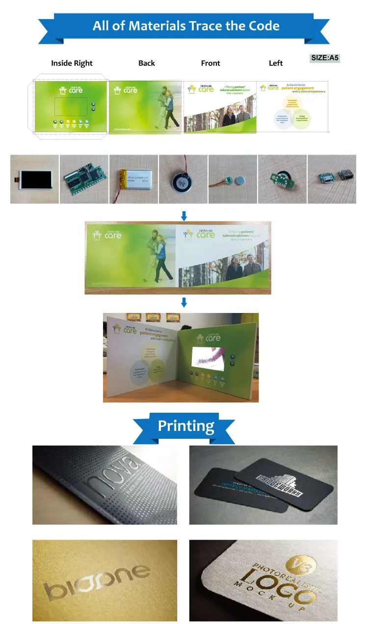 Gift Products Oem And Odm Services Lcd Brochure Screen Video ...