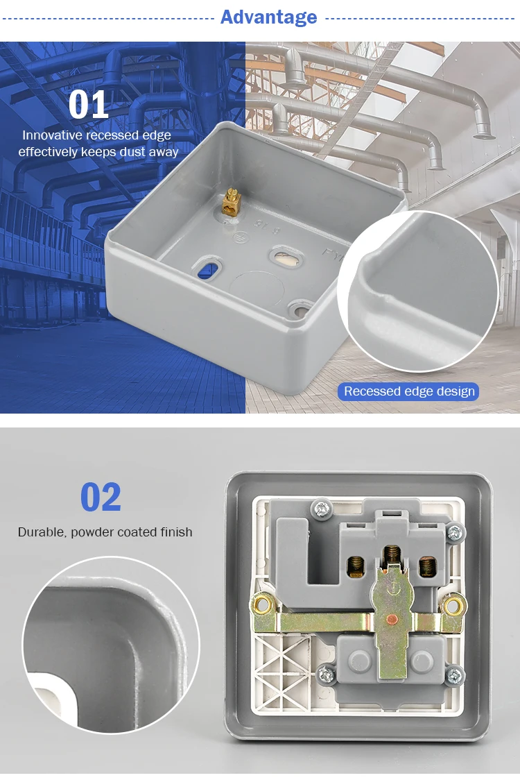 Metal Clad 15amp Dual Outlet South African Wall Socket - Buy Metal Clad ...