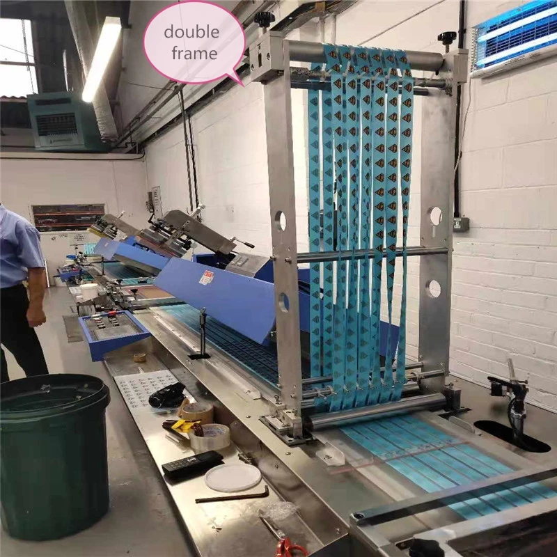 Kinwahdopsing 자동 롤 롤 스크린 프린터 로그 랭 리본 라벨 스크린 인쇄 기계