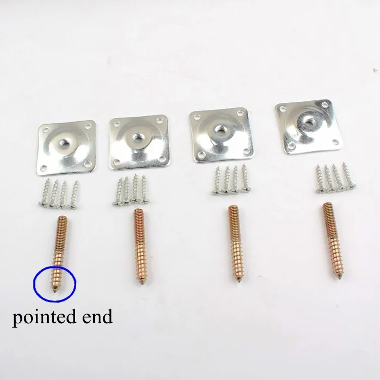 Furniture Hardware Heavy Duty Screw Mounting Plate M8 Or 5/16" Hanger ...