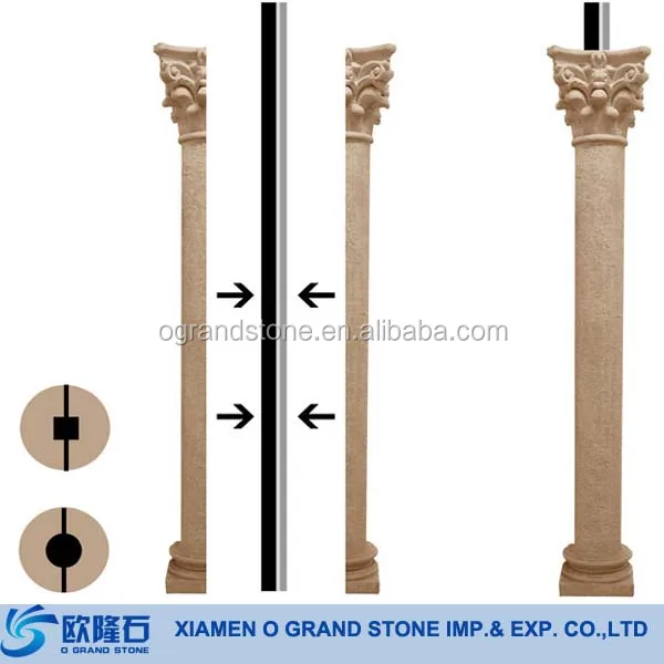 Decorative Round Square Granite Marble Stone Greek Columns - Buy Greek ...