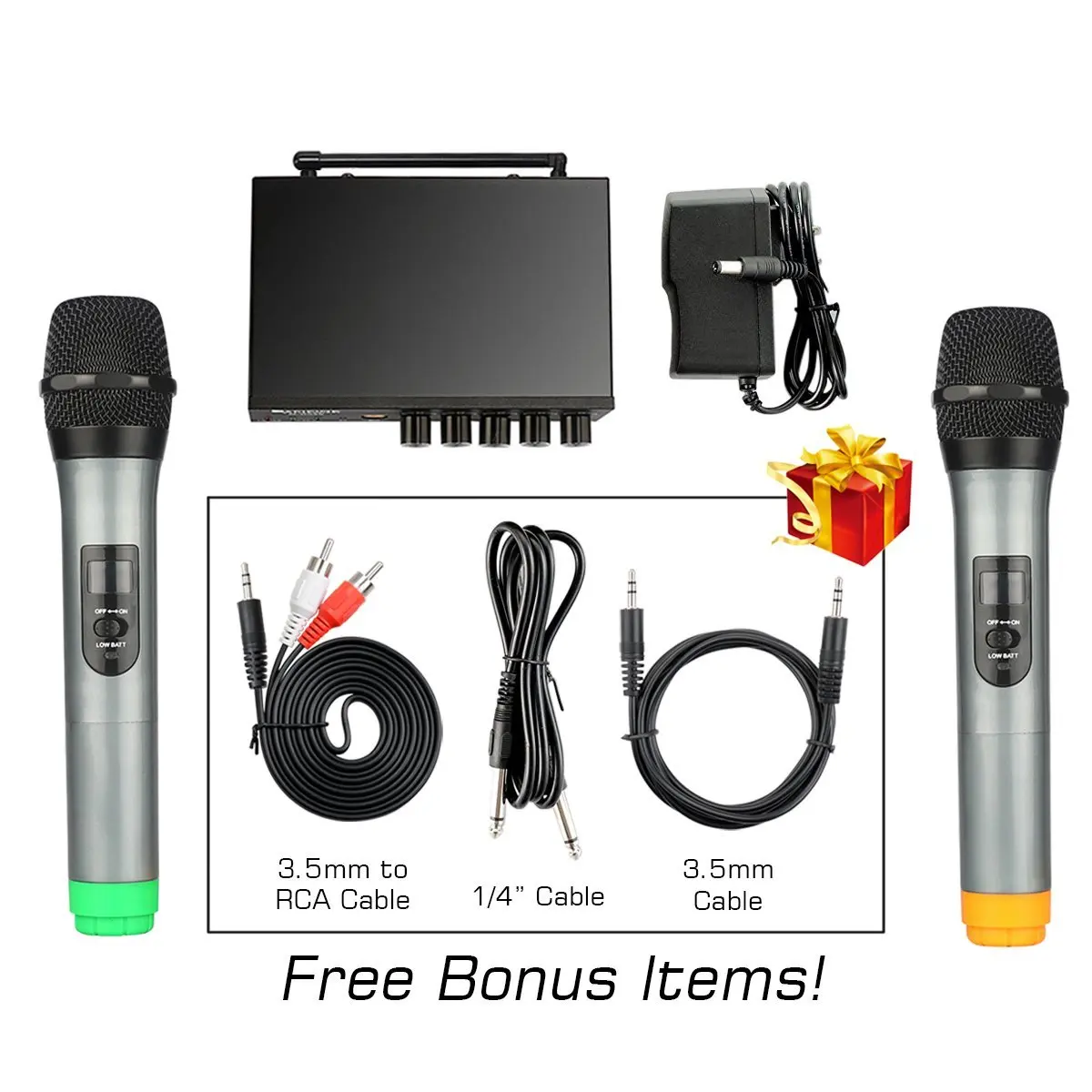 Fifine Uhf Dual Channel Wireless Handheld Microphone Karaoke Microphone ...