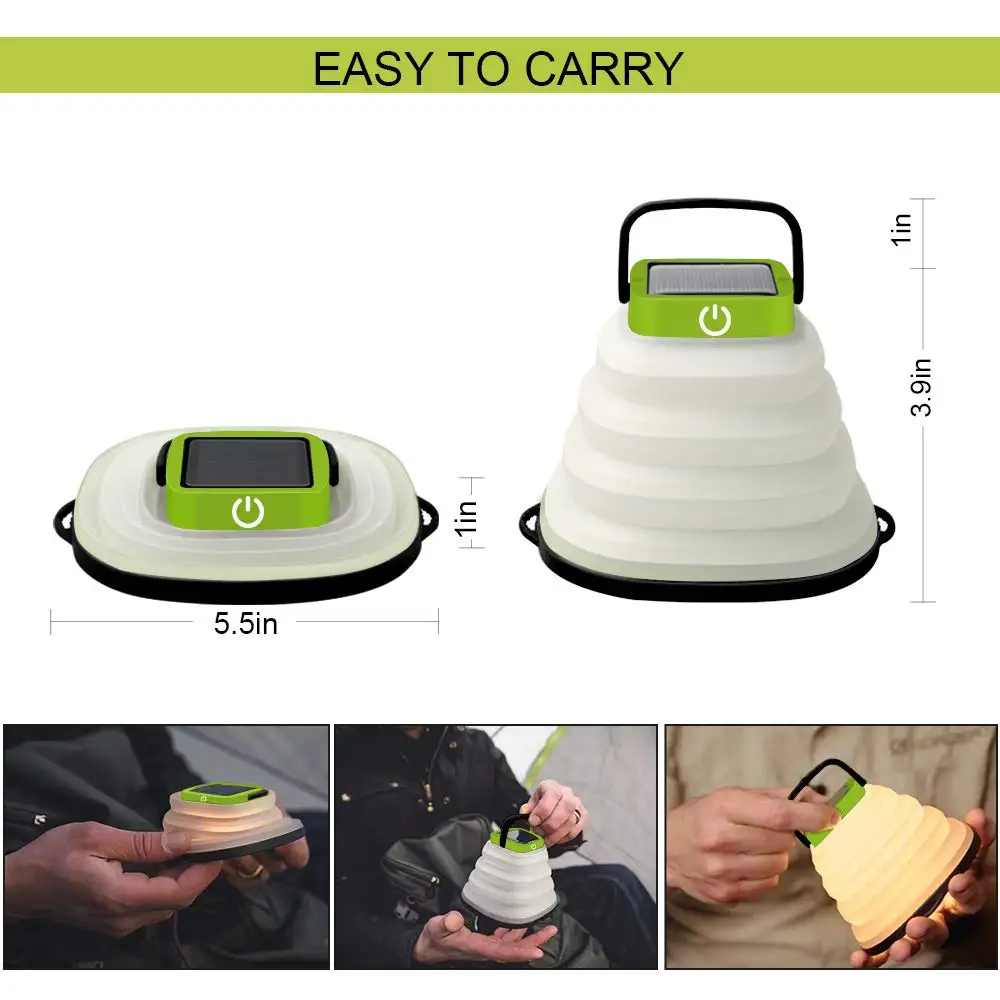 Collapsible Waterproof Solar Led Lamp Outdoor Portable Emergency ...