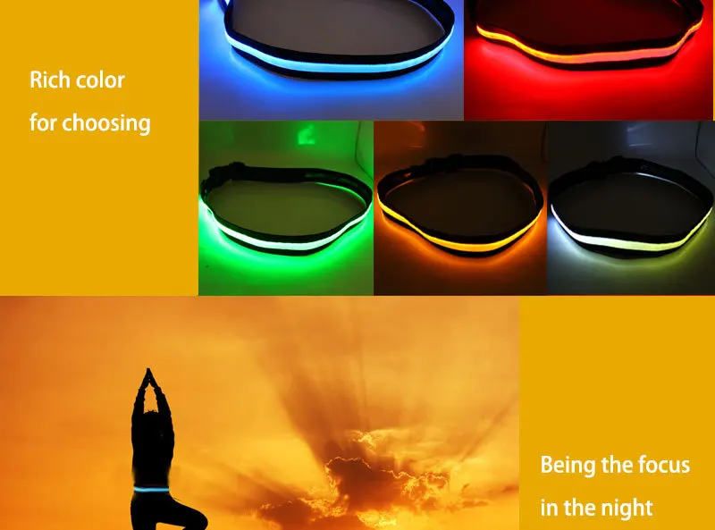 Custom Night Safety Led Light Up Reflective Belts - Buy Custom ...