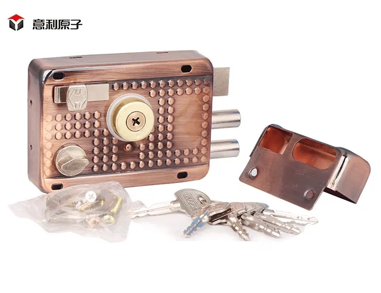 Aluminum Sliding Rotating Mortise Lock Bonnet Open Rim Lock For Gate ...
