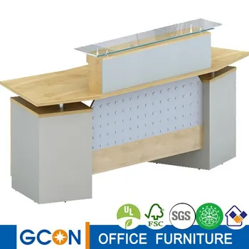 Modern Design Melamine Reception Wooden Bank Counter Table Desk - Buy ...