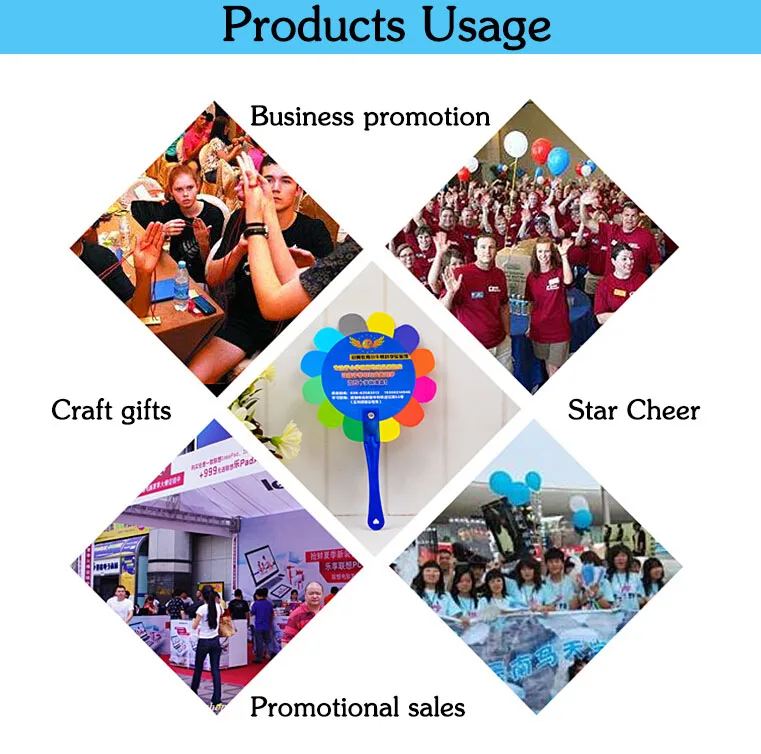 Promotional Plastic Church Hand Fans / Blue Plastic Church Fan For ...