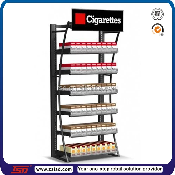 Convenience Store Floor Cigarette Display Cabinet,Tobacco Shop Display ...