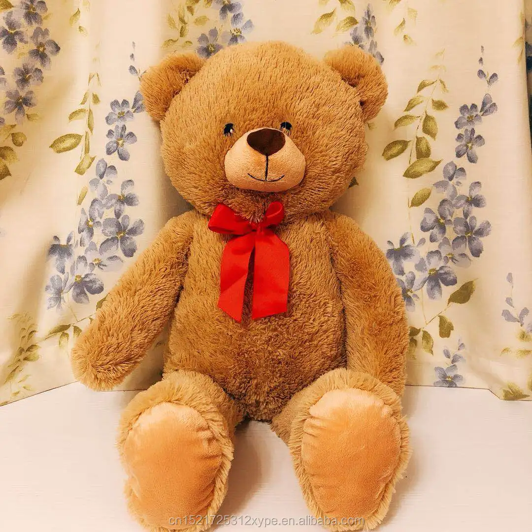 Custom Big Beige Teddy Bear Plush Toy with Bow - Maocai
