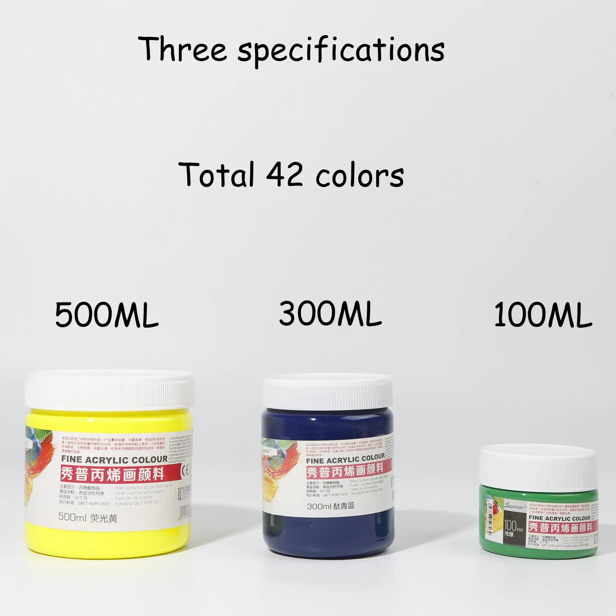 Acrylic Color Painting Material - High Level Bottle Package